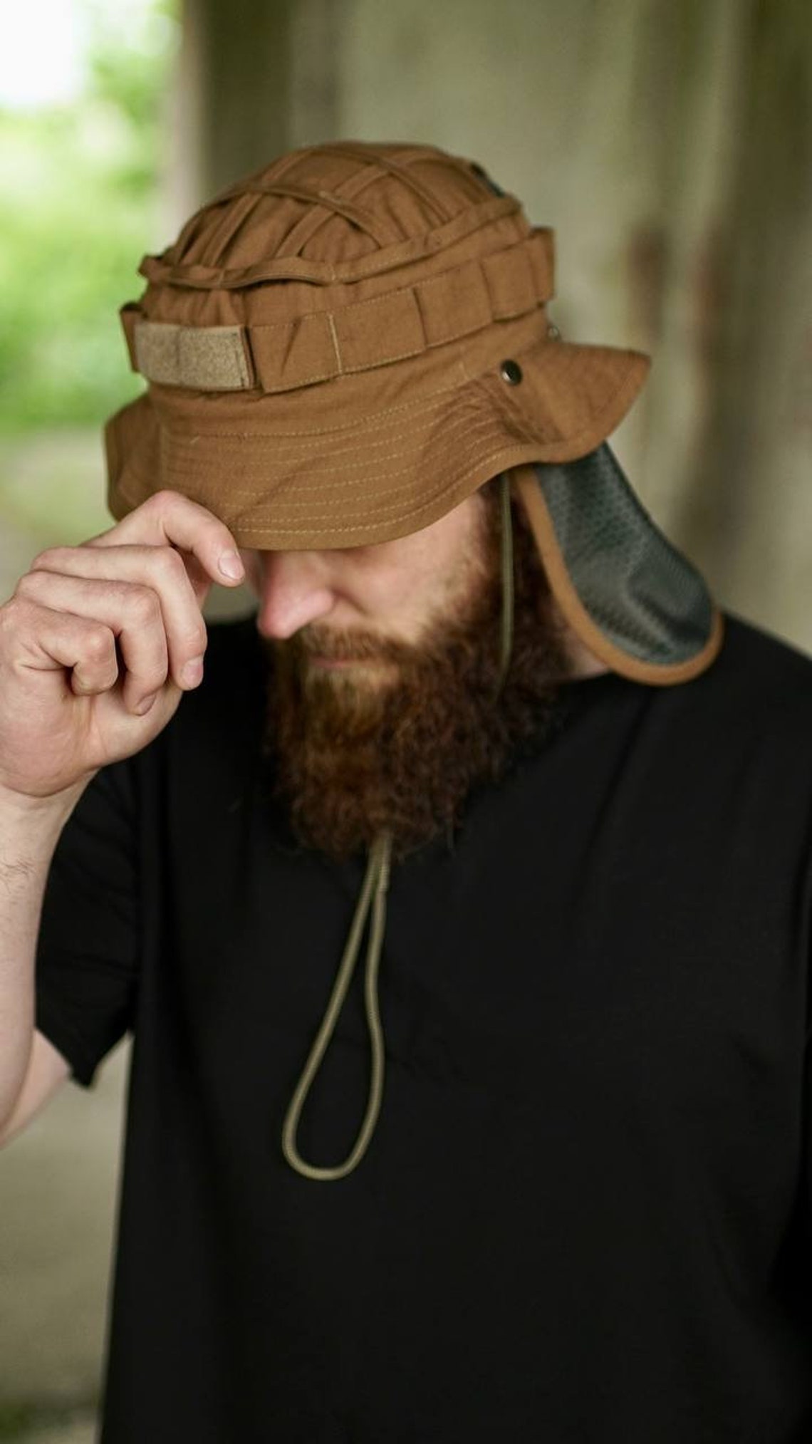 Summer Bucket Hat With Neck Protection, Tactical Boonie Cap, Outdoor ...