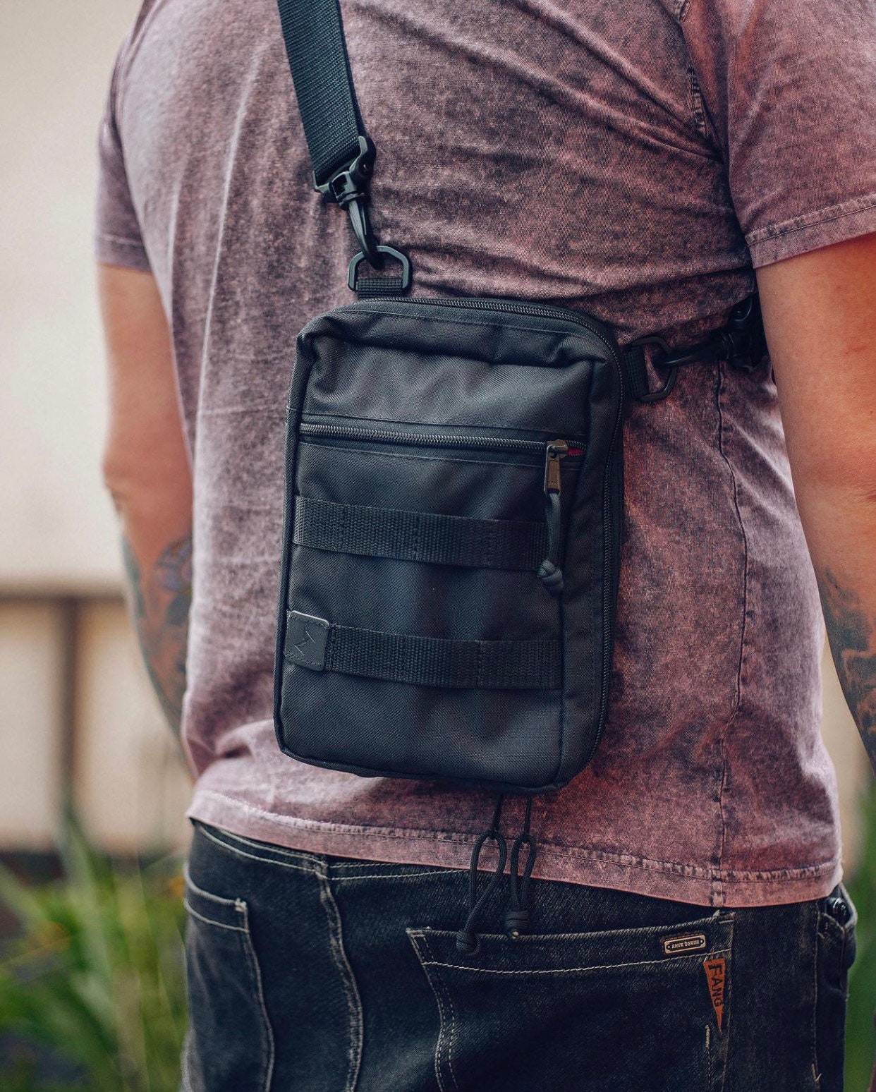 Fathe's Day, Tactical Black Chest Bag, Shoulder Bag With Adjustable ...