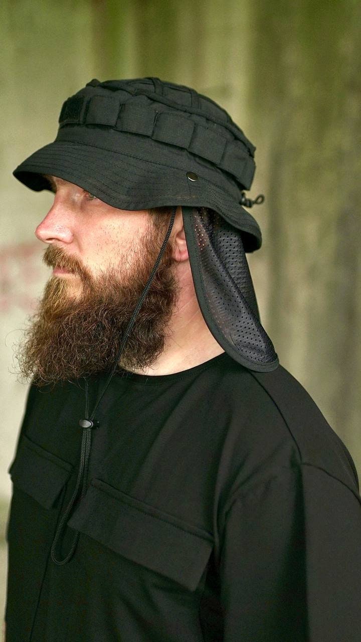 Chin Strap Bucket Hat With Neck Cover, Tactical Cooling Boonie Hat ...