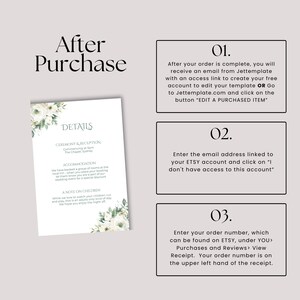 Sage Wedding Details, Sage Green and White Floral Enclosure Card, White ...