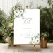 Grazing Table Template, Sage Green Food Buffet Sign, Cream Floral ...