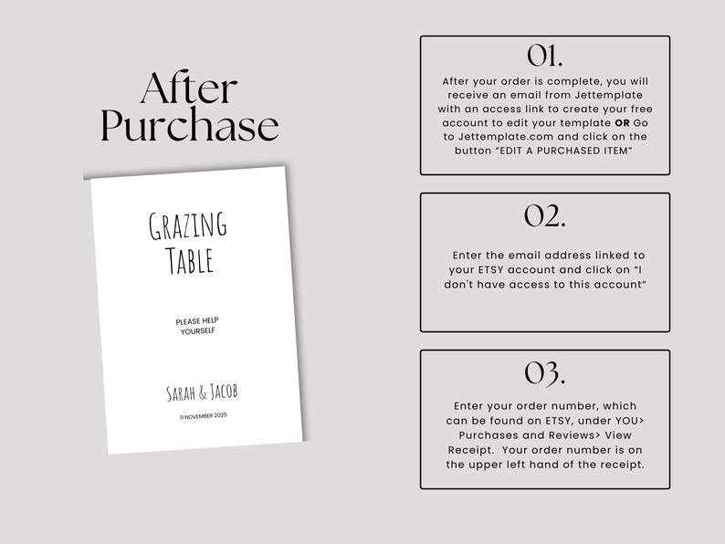 Grazing Table Template, Whimsical Wedding Food Sign, Minimal Reception ...