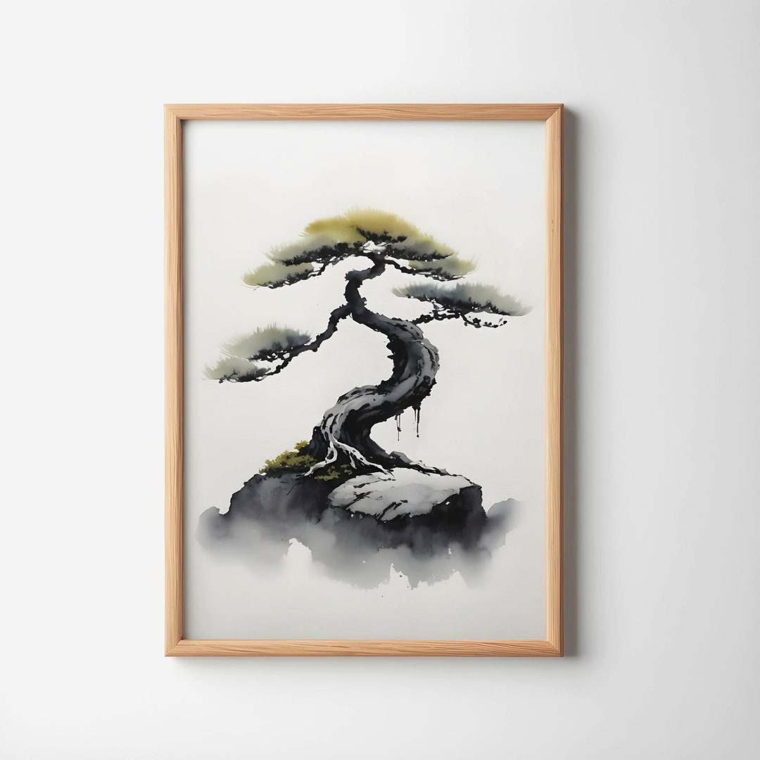 Bonsai Printable Art Japanese Tree Print Tiny Tree Print Bonsai Print ...
