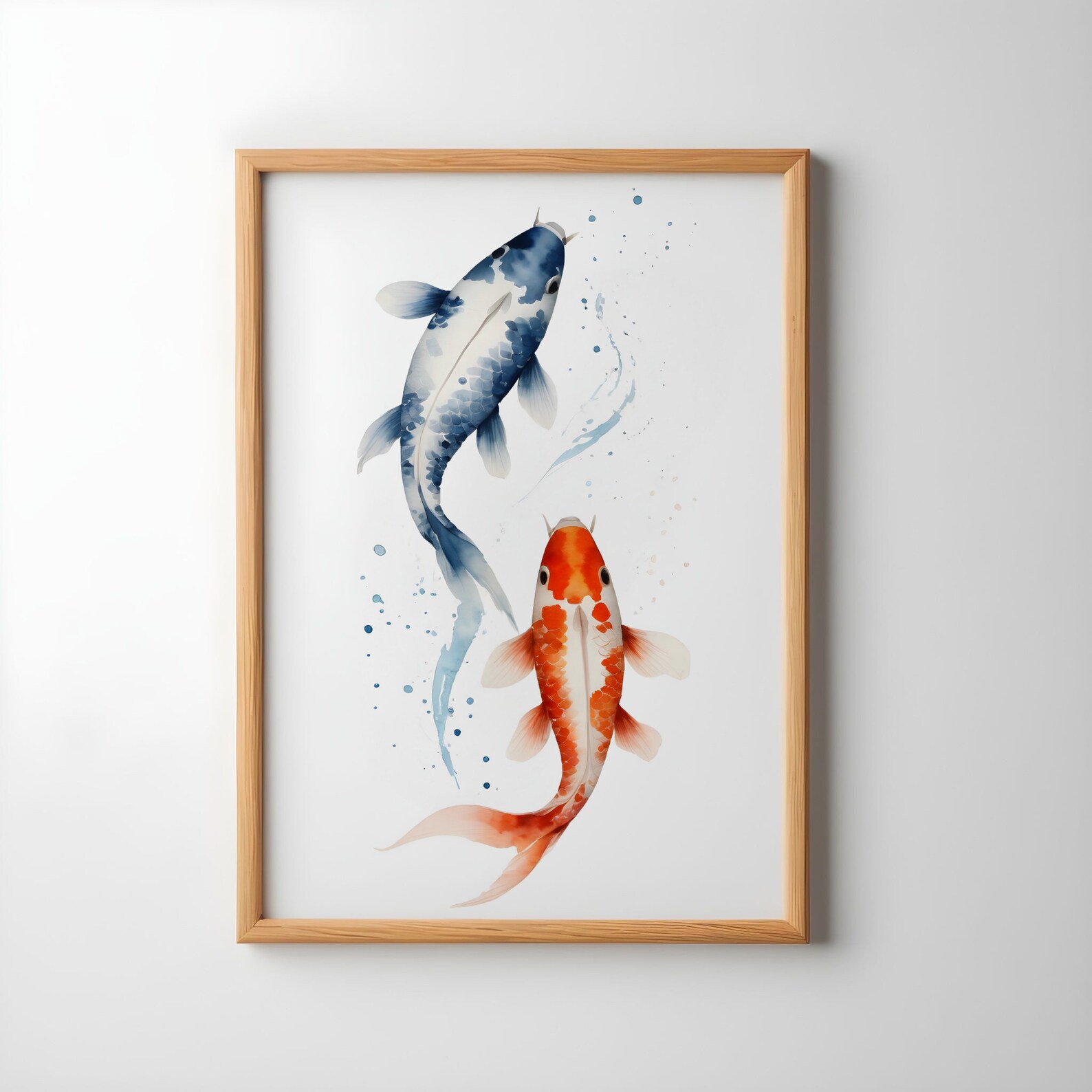 Koi Fish Art Print Koi Fish Poster Koi Fish Watercolor koi Fish Wall ...
