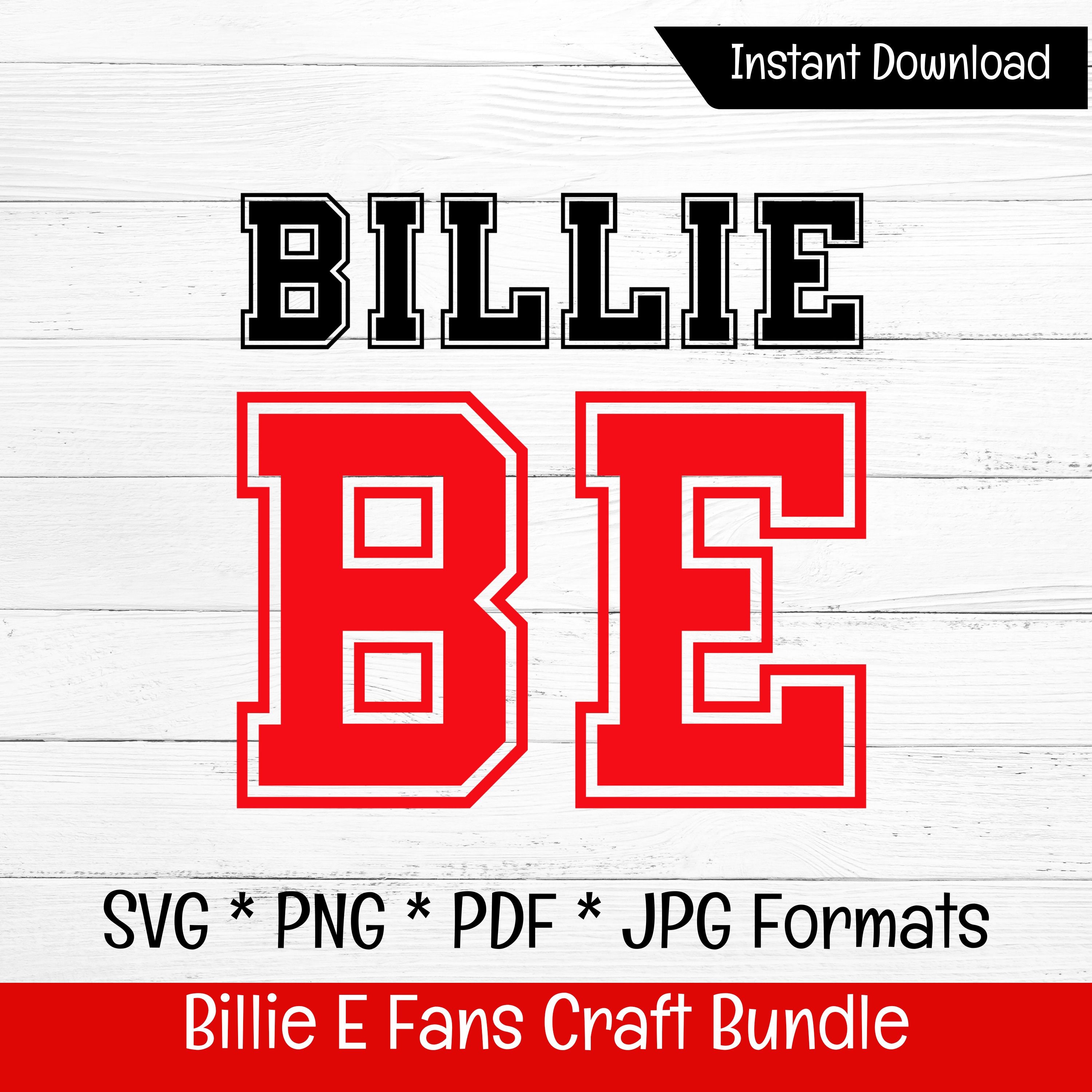 Billie SVG Instant Download, Varsity Font BE Craft Files, Sublimation ...