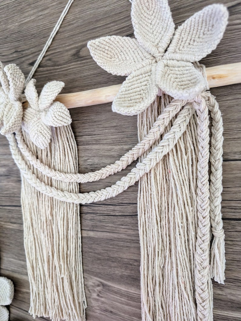 Boho Macrame Wall Hanging Home Decor, Bohemian Handmade Art With ...