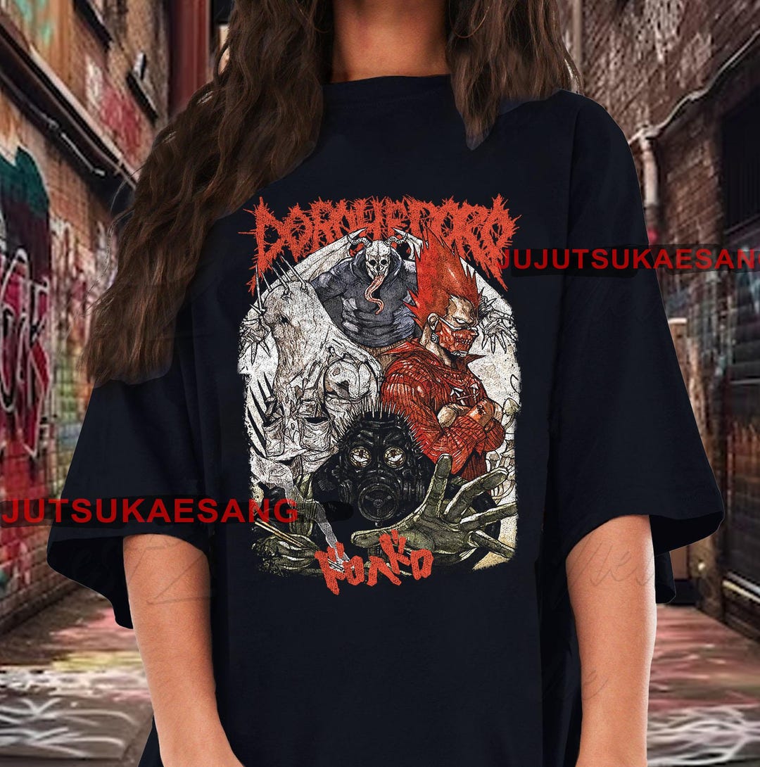 Anime Dorohedoro Vintage Distressed Unisex Heavy Cotton 90s Graphic Tee ...