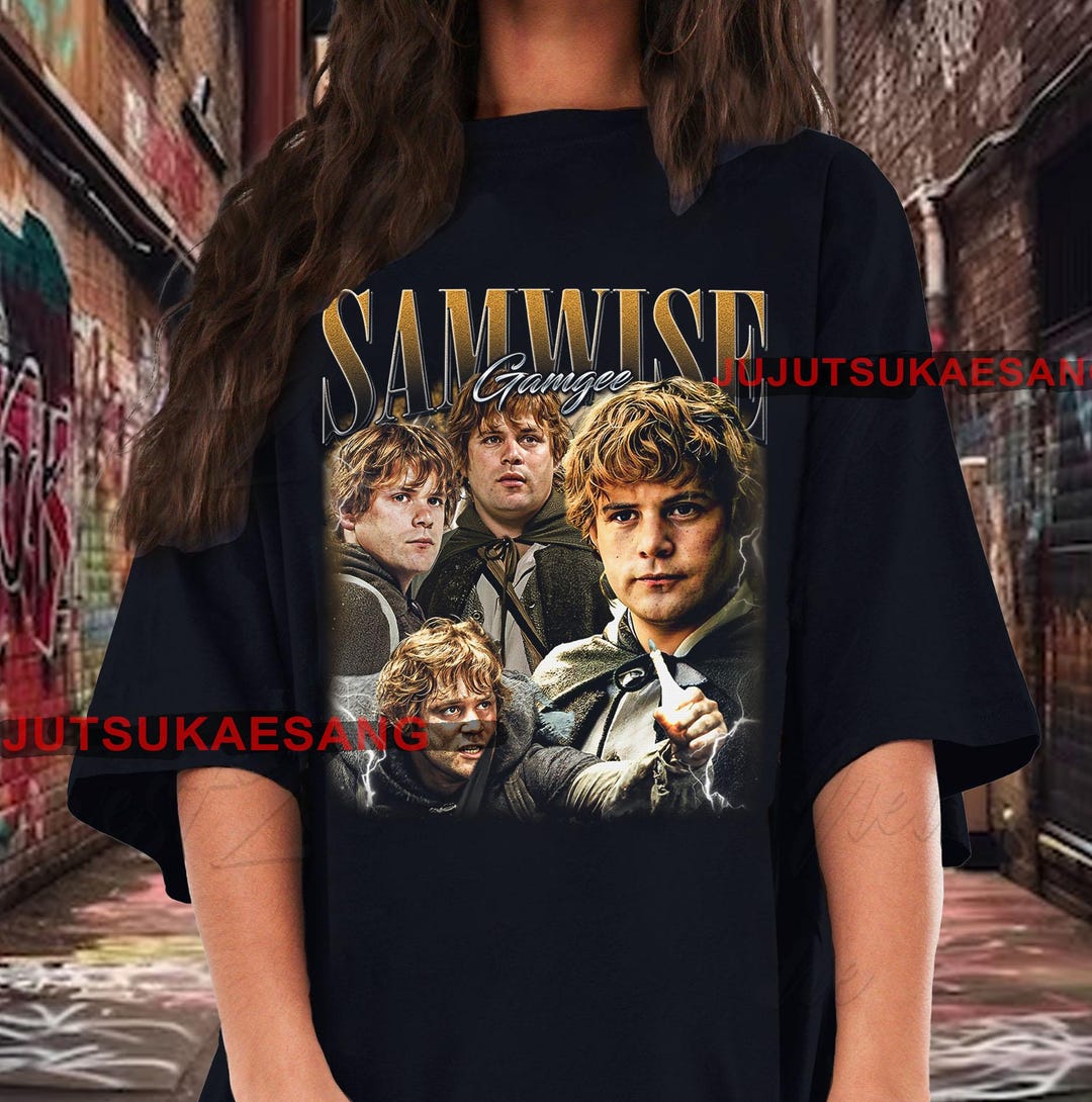 Retro Samwise Gangee Vintage Distressed Unisex Heavy Cotton 90s Graphic ...