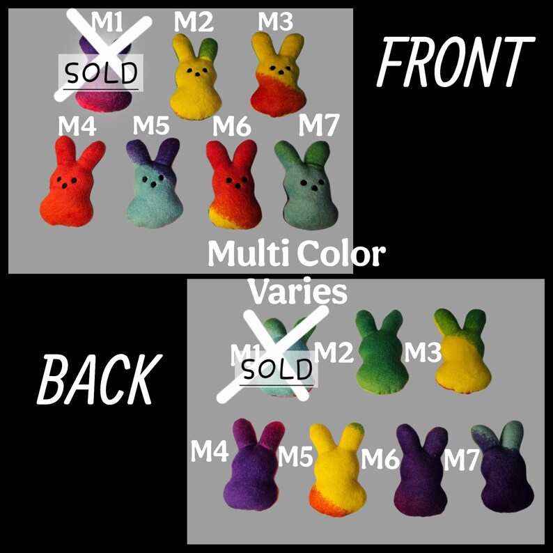 Mini Peep Bunny Plush. Personalize With Name Inital, Easter Basket ...