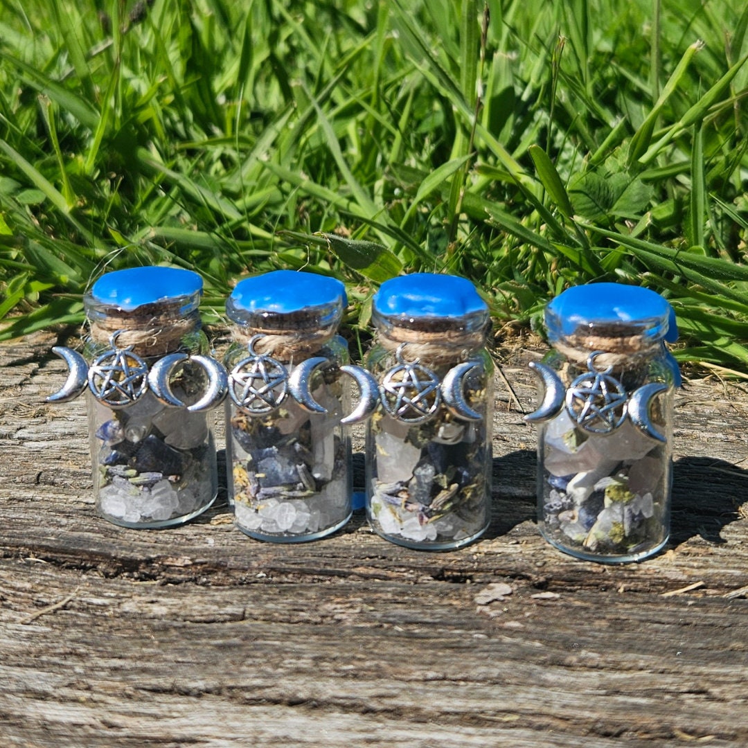HANDMADE Peace&calm Spell Jar / Witch Bottle Custom Personalised Spell ...