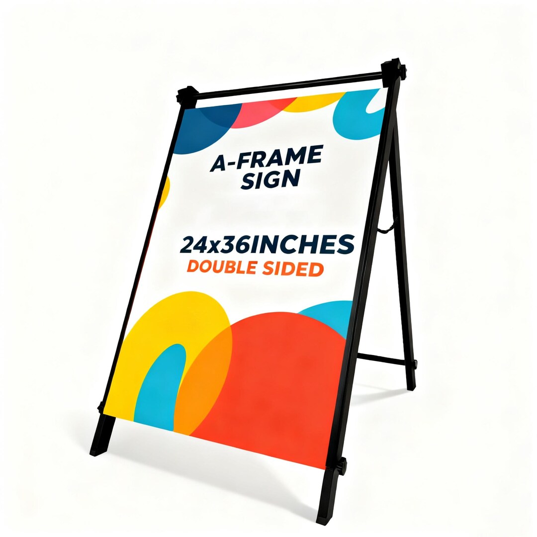 24x36 Heavy Duty A Frame Sidewalk Sign – Double Sided Metal Sandwich ...
