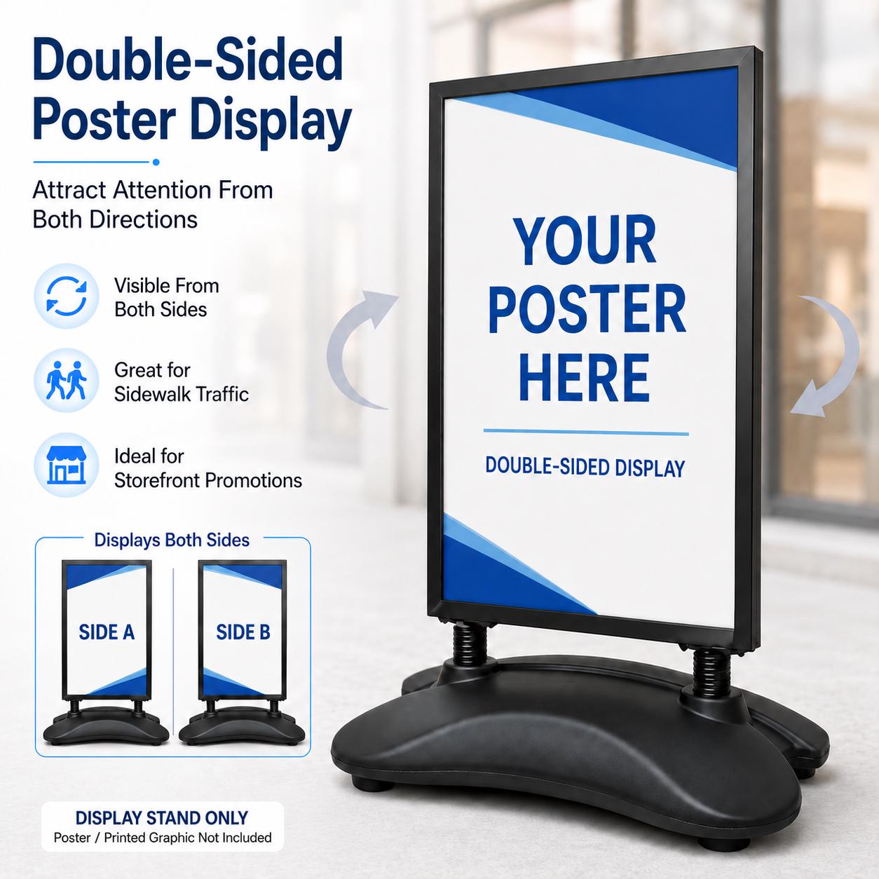 Custom Printed Sidewalk Sign With Water Base, Heavy Duty Outdoor Sign ...