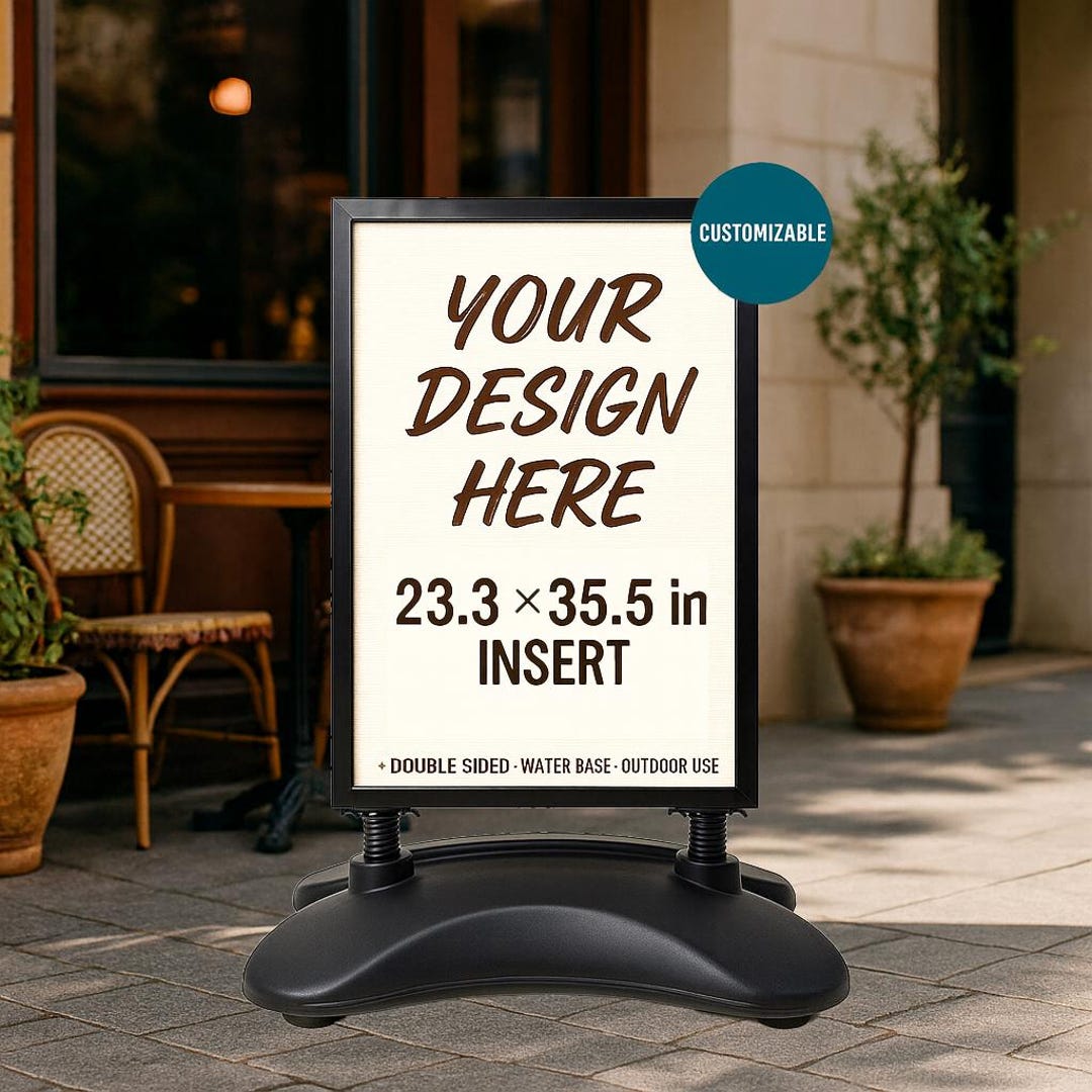 Custom Double-sided Sidewalk Sign | Water Base Business Sign Stand ...