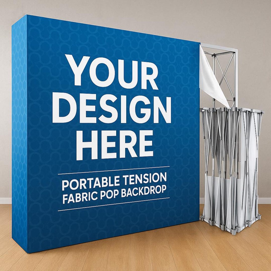 Tension Fabric Pop up Display Booth | 8x8 / 8x10 Velcro Trade Show ...