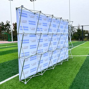 Custom 8x8 Ft. Fabric Pop up Display Stand for Trade Show Backdrop ...