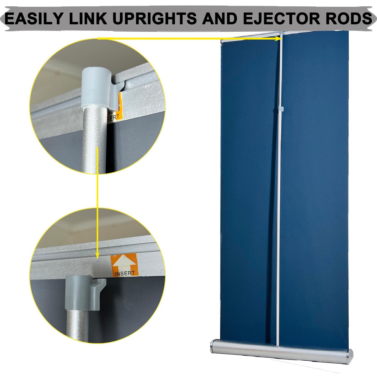 CUSTOM Premium Retractable Banner Stand 33.5" X 80" for Trade Show and ...