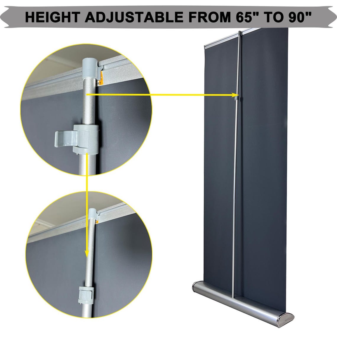 CUSTOM Premium Retractable Banner Stand 33.5" X 80" for Trade Show and ...