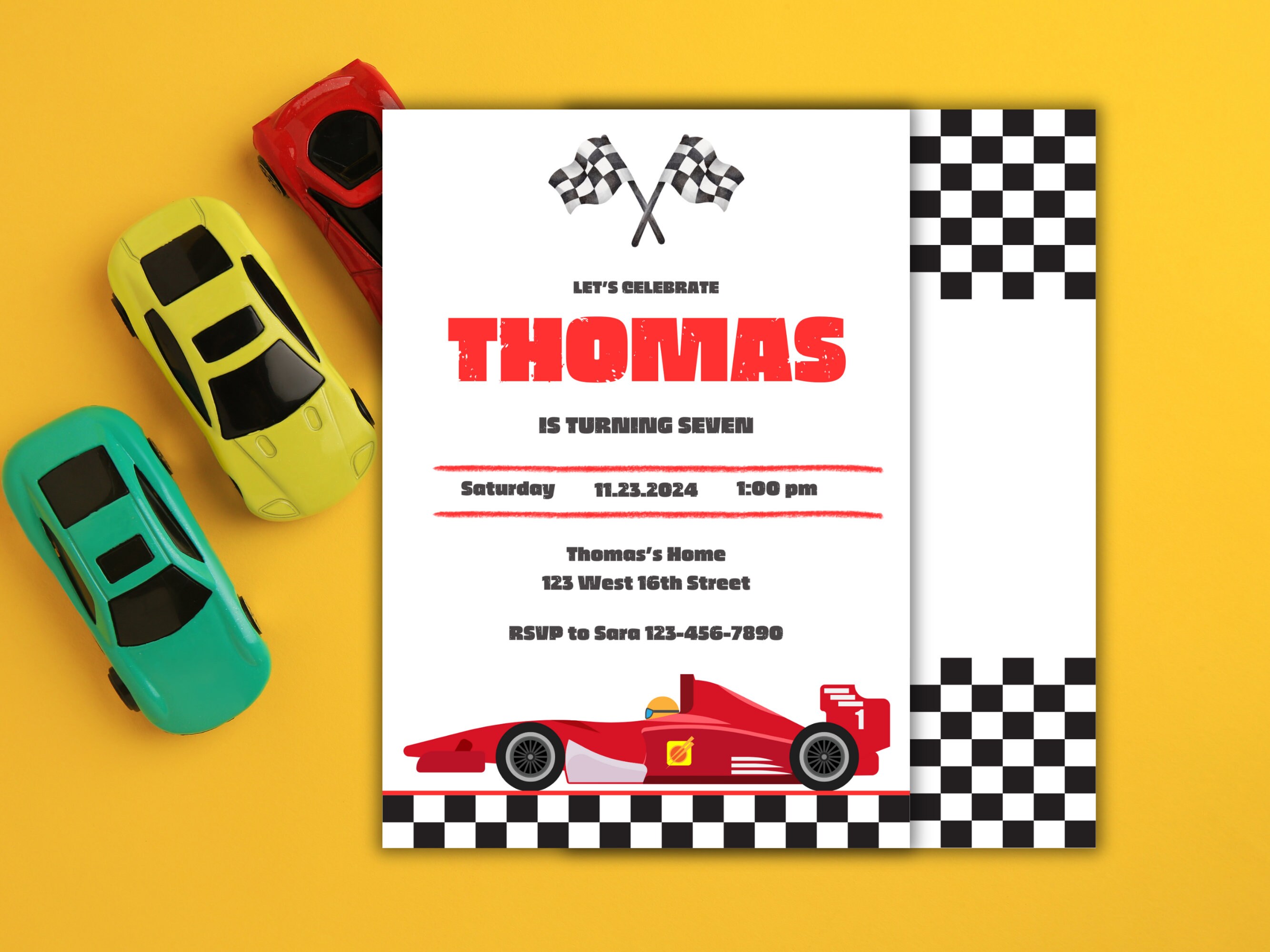 Racing Birthday Invitation, Editable F1 Birthday Invitation, F1 Speed ...