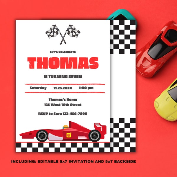 Speed Racer Birthday Invitation - Etsy