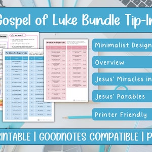 Gospel of Luke Bundle | Bible Study Overview (PDF) - Etsy