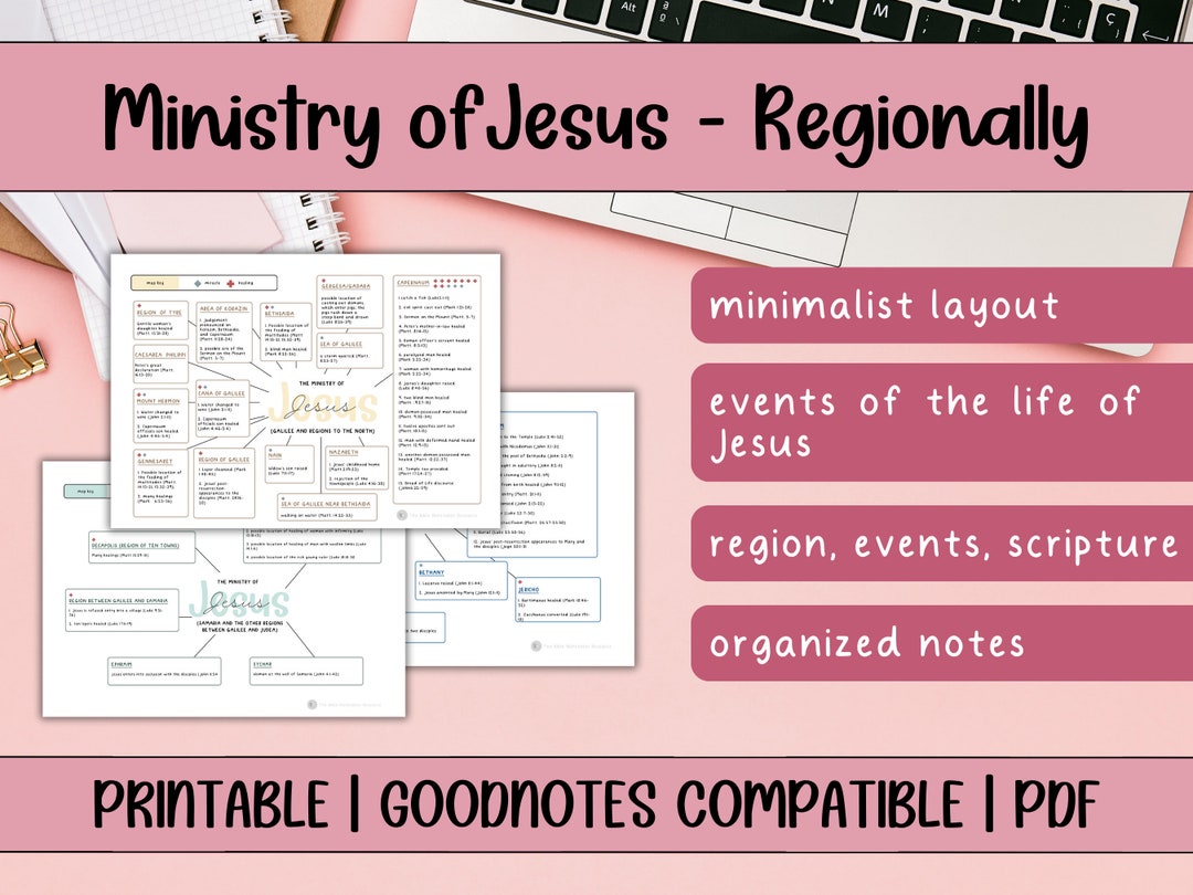 The Ministry of Jesus Bible Add-in | Events of Jesus' Life Tip-in | the ...