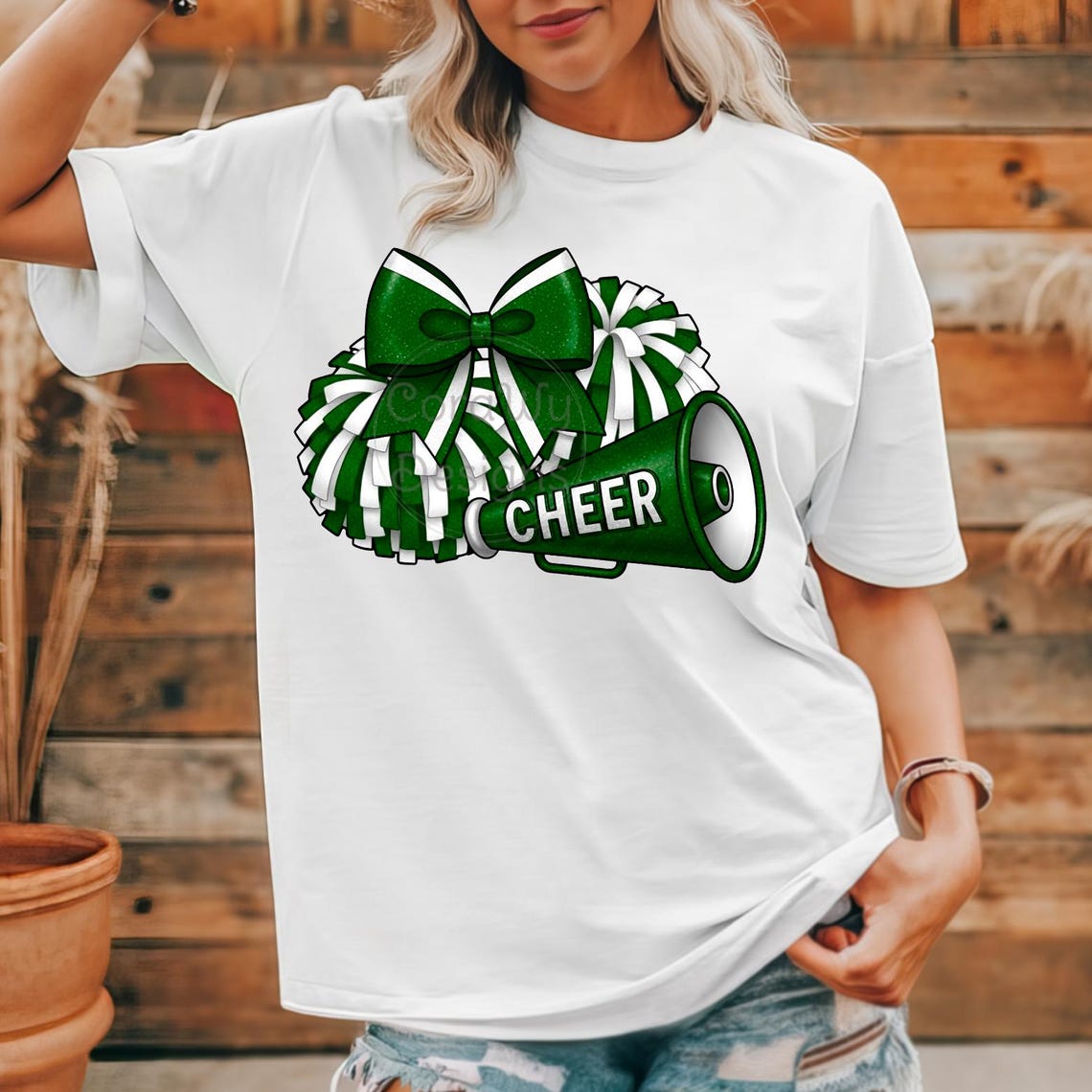 Cheer Green White Png - Etsy