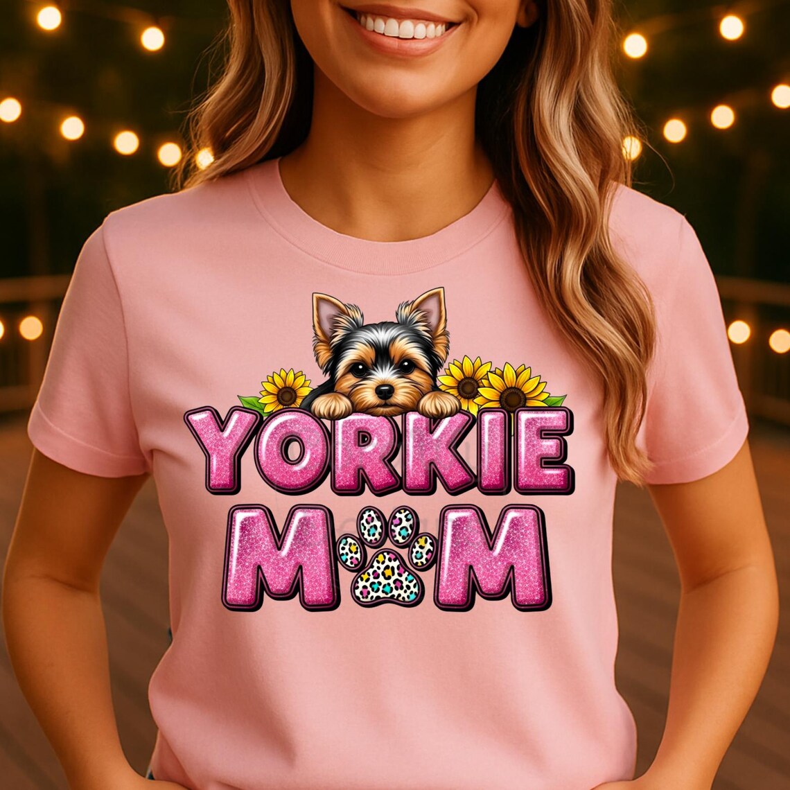 Yorkie Mom Sublimation Digital Download PNG Yorkshire Terrier Dog ...