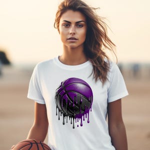 Basketball Purple Black Sublimation Digital Download PNG Sports Logo ...