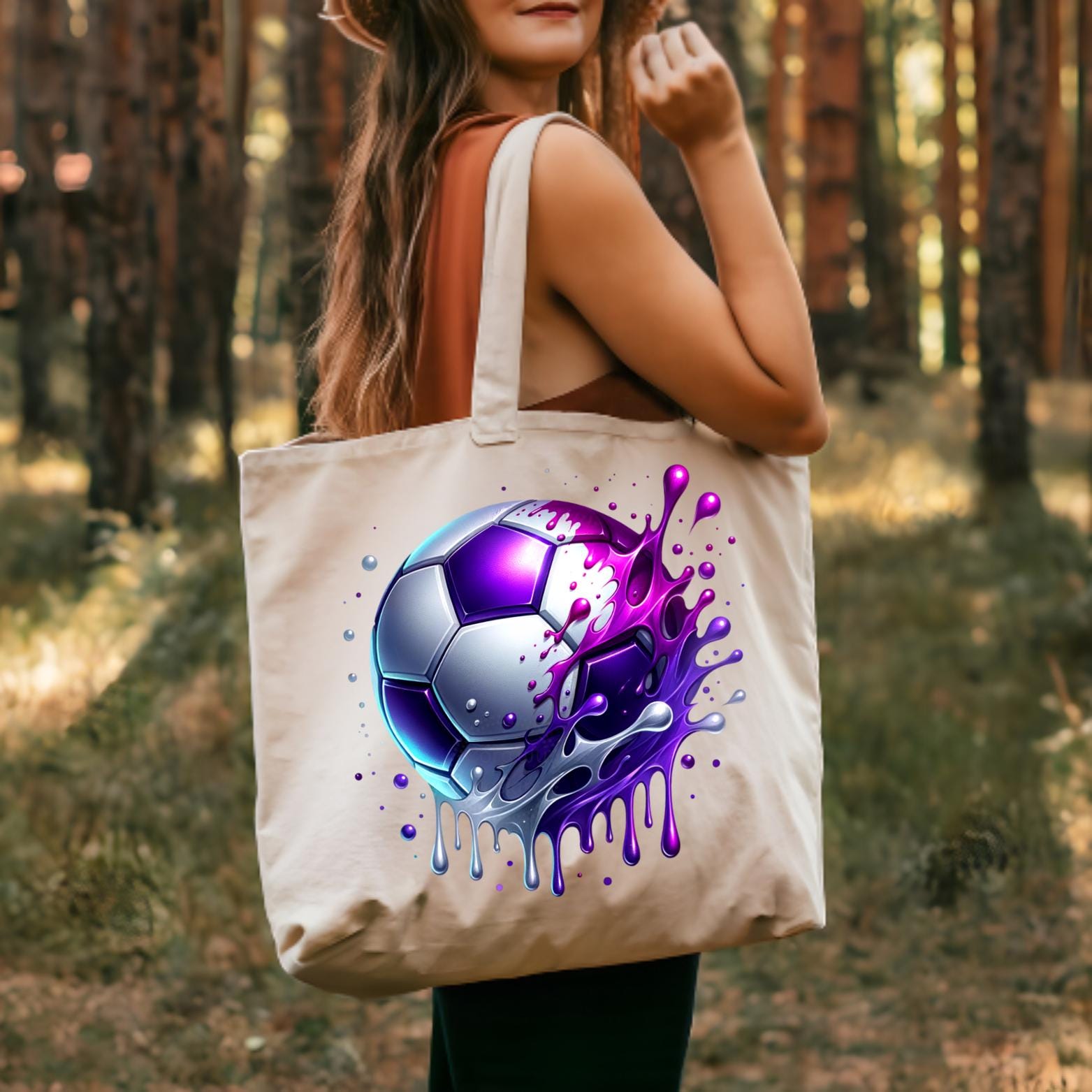 Soccer Ball Purple Silver Sublimation Digital Download PNG Sports ...