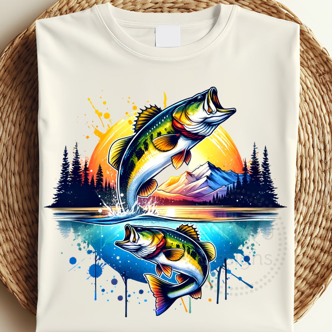 Bass Fish Watercolor Sublimation Digital Download PNG Design - Etsy