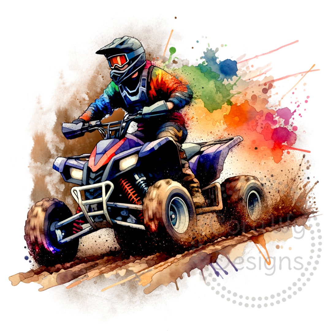 ATV Sublimation Digital Download PNG Shirt Design Four-wheeler PNG ...