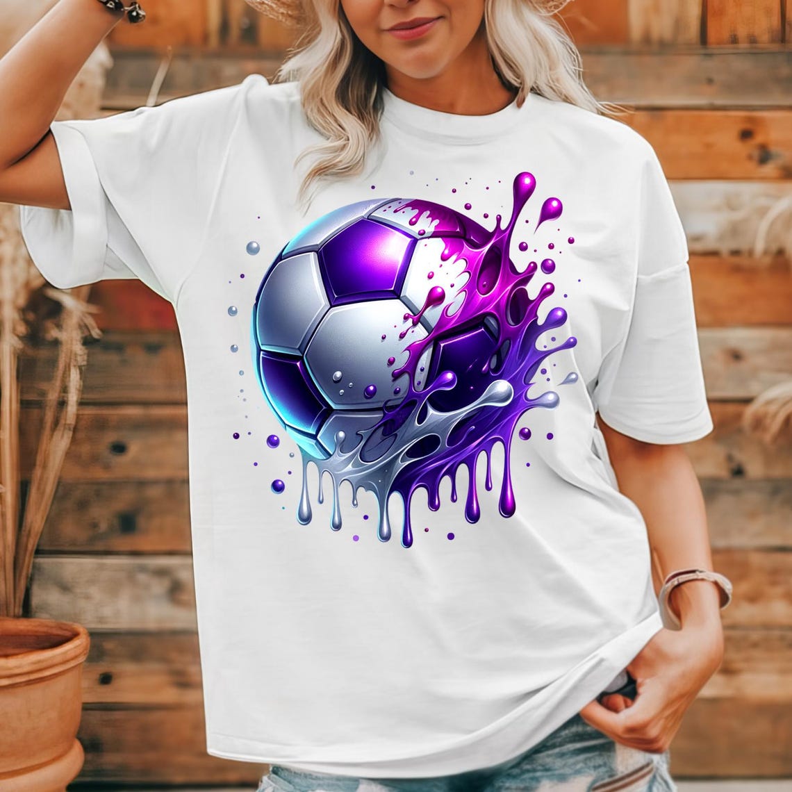 Soccer Ball Purple Silver Sublimation Digital Download PNG Sports ...