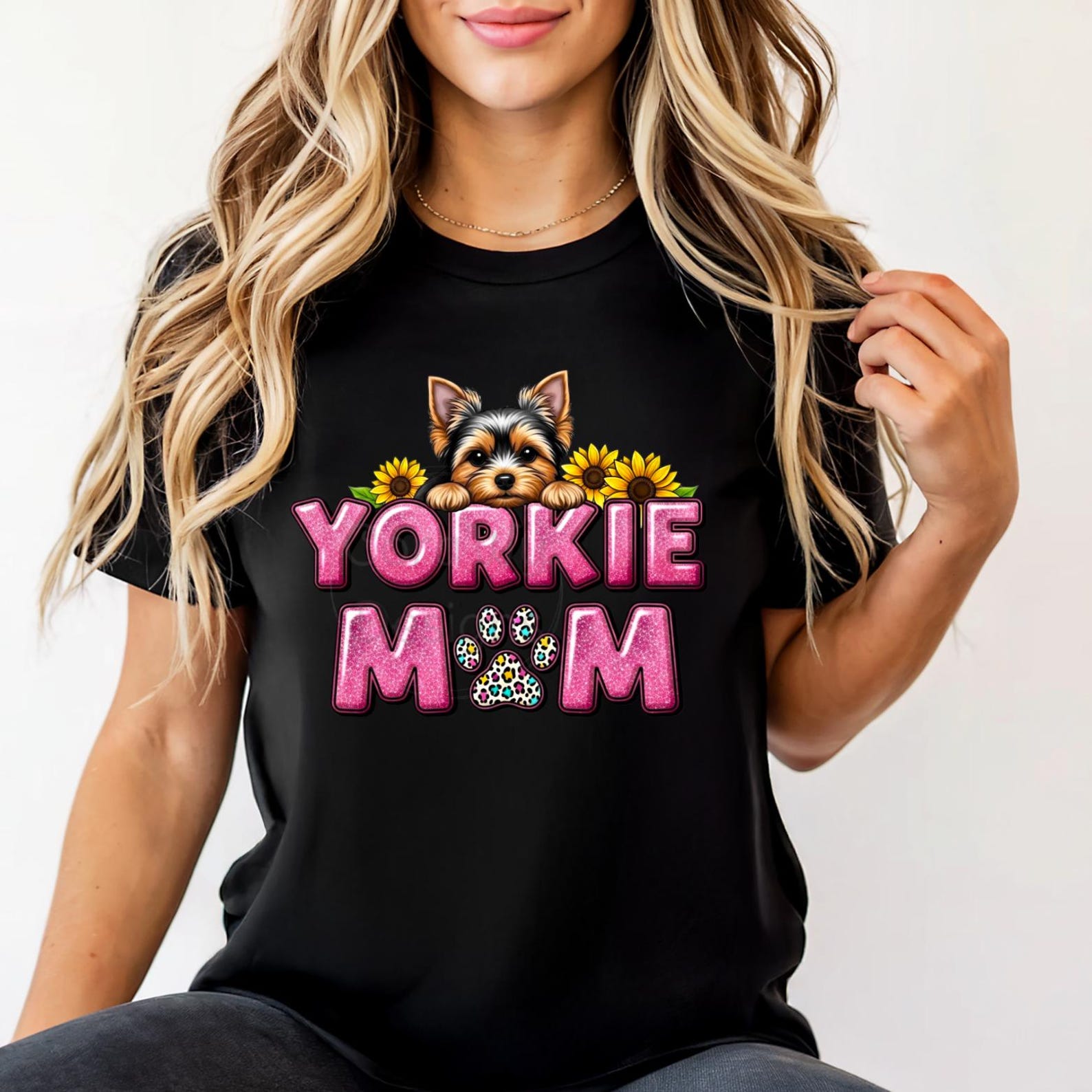 Yorkie Mom Sublimation Digital Download PNG Yorkshire Terrier Dog ...