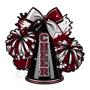 Cheer Maroon Silver Black Png - Etsy