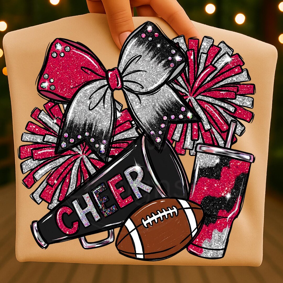 Maroon Cheer Bow PNG Digital Download - Etsy