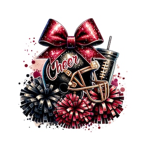 Cheer Maroon and Gold Sublimation Digital Download PNG Cheerleading and ...
