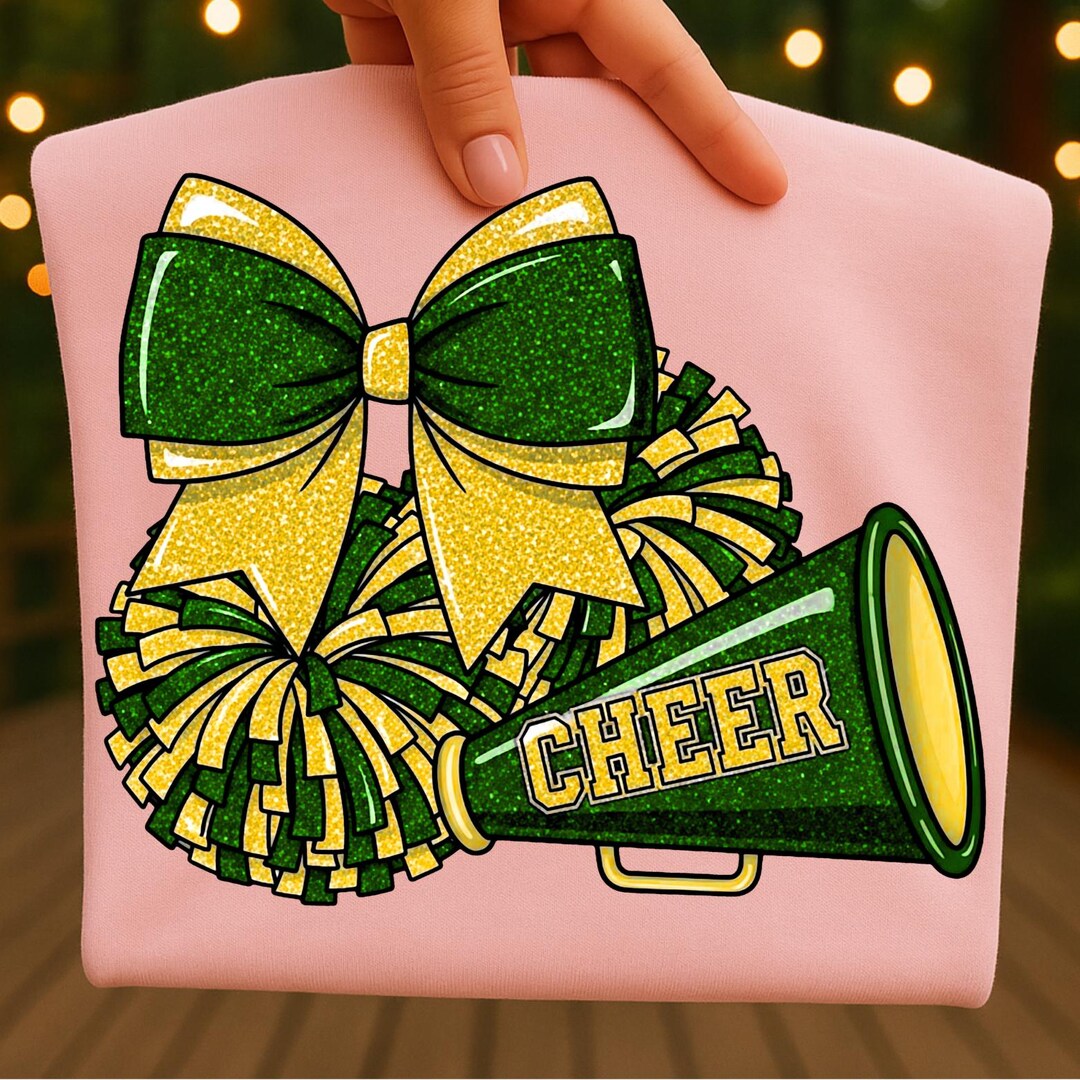 Cheer Green Gold Png - Etsy