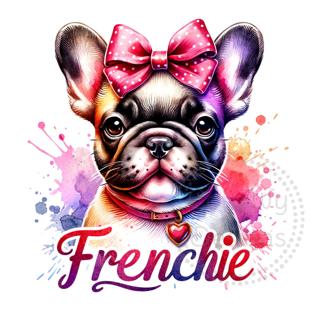 French Bulldog Watercolor Sublimation Digital Download PNG Frenchie ...