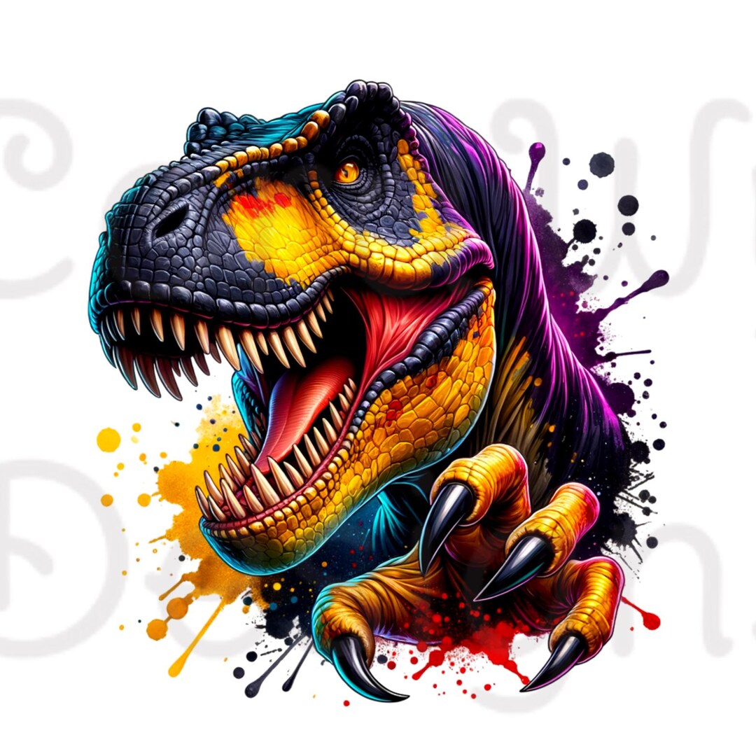 T-REX Sublimation Digital Download PNG Kids Dinosaurs Clip Art T-shirt ...