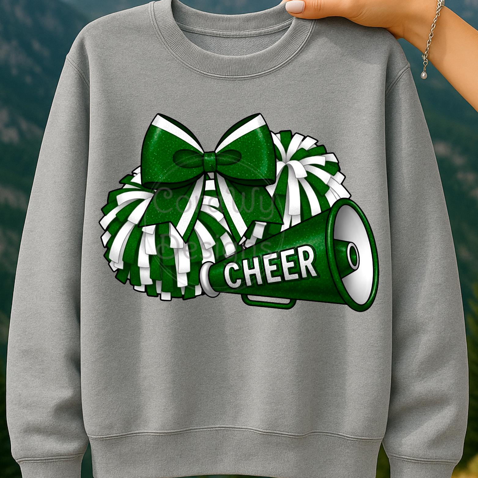 Cheer Green White Png - Etsy
