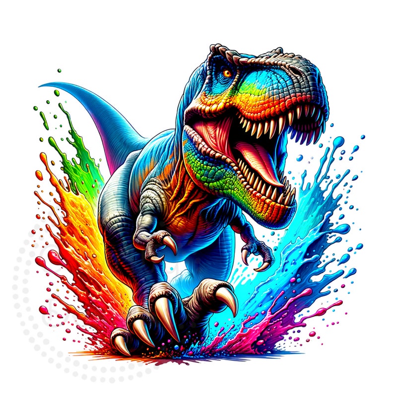 T Rex in Watercolor - Etsy UK