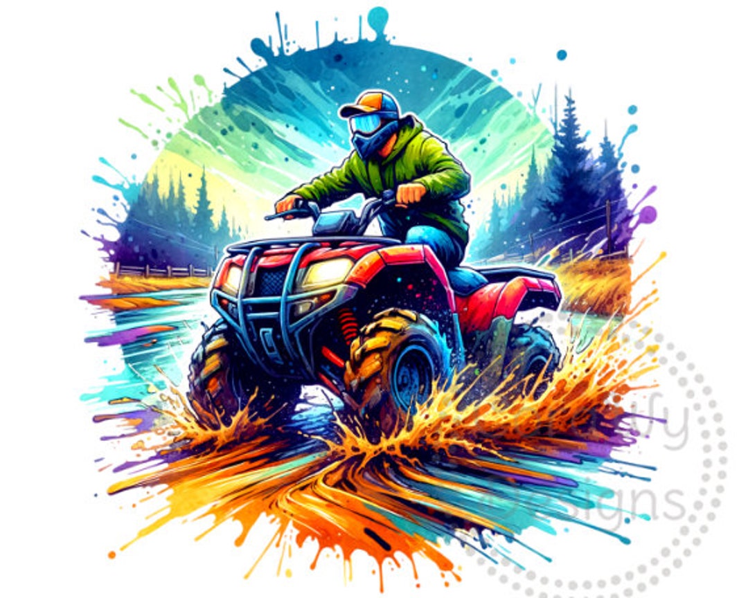 ATV Rider Sublimation Digital Download PNG Shirt Design - Etsy