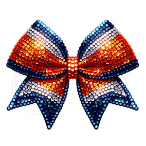 Cheer Orange and Blue Sequin Bow Sublimation Digital Download PNG Cheerleading Design - Etsy