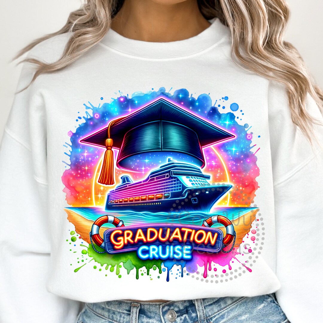 Graduation Cruise Watercolor Sublimation Digital Download PNG School ...