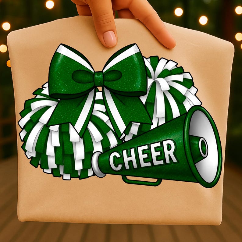 Cheer Green White Png - Etsy