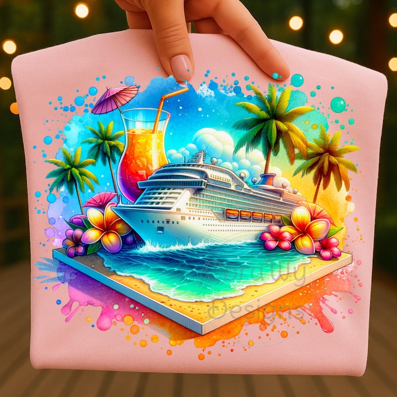 Water Color Cruise Ship - Etsy