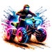 ATV Rider Watercolor Sublimation Digital Download PNG Four-wheeler ...