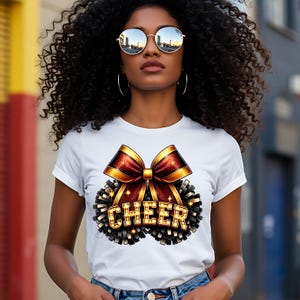 Cheer Maroon Gold Black Sublimation Digital Download PNG Cheerleading ...