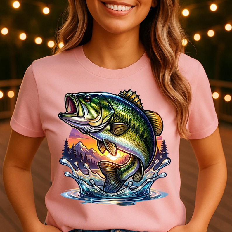 Bass Fish PNG T-shirt Digital Download Design - Etsy