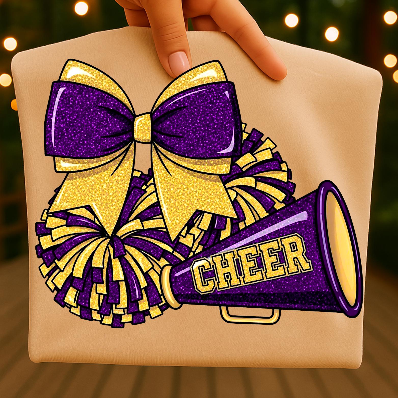 Cheer Gold Purple Png - Etsy